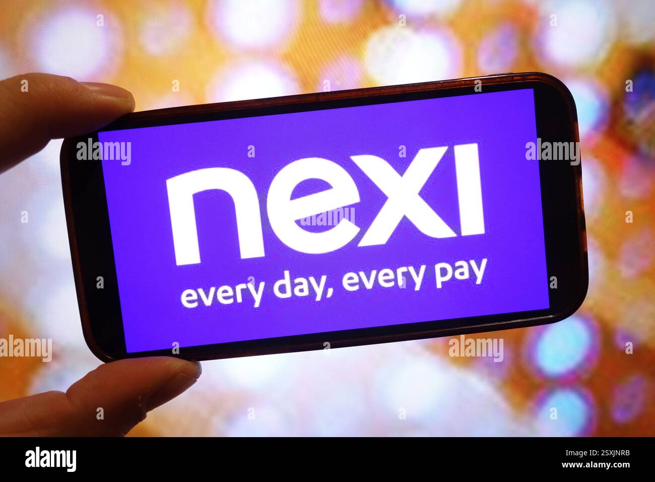 Poland. 22nd Feb, 2025. In this photo illustration, the Nexi S.p.A. company logo is seen ...