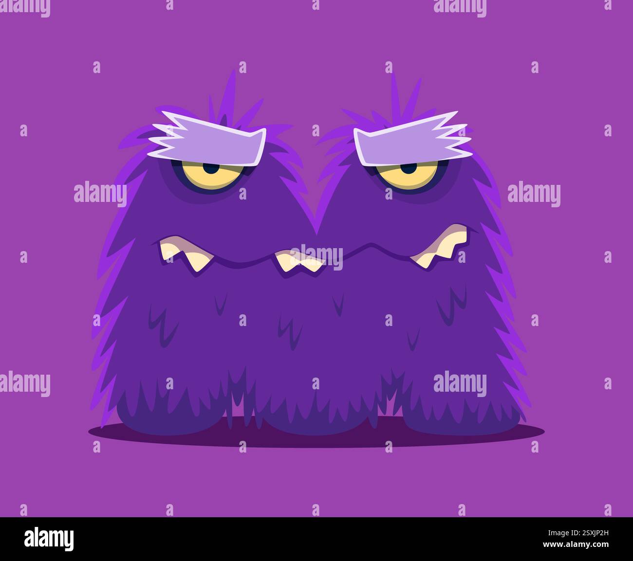 Halloween font letter M funny monster character. Silly fantasy furry ...