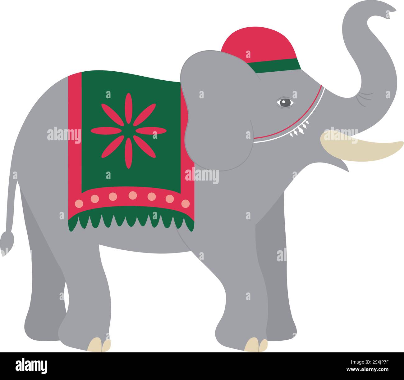 Indian Wedding Elephant with cap Decor Stock Vector Image & Art - Alamy