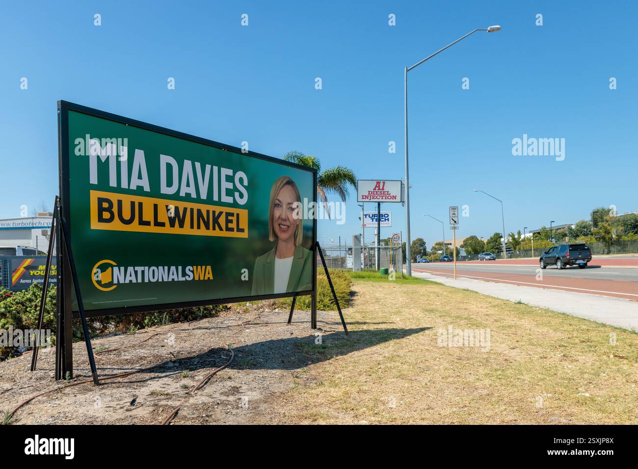 A campaign poster for Mia Davis, the Nationals Party candidate for the ...