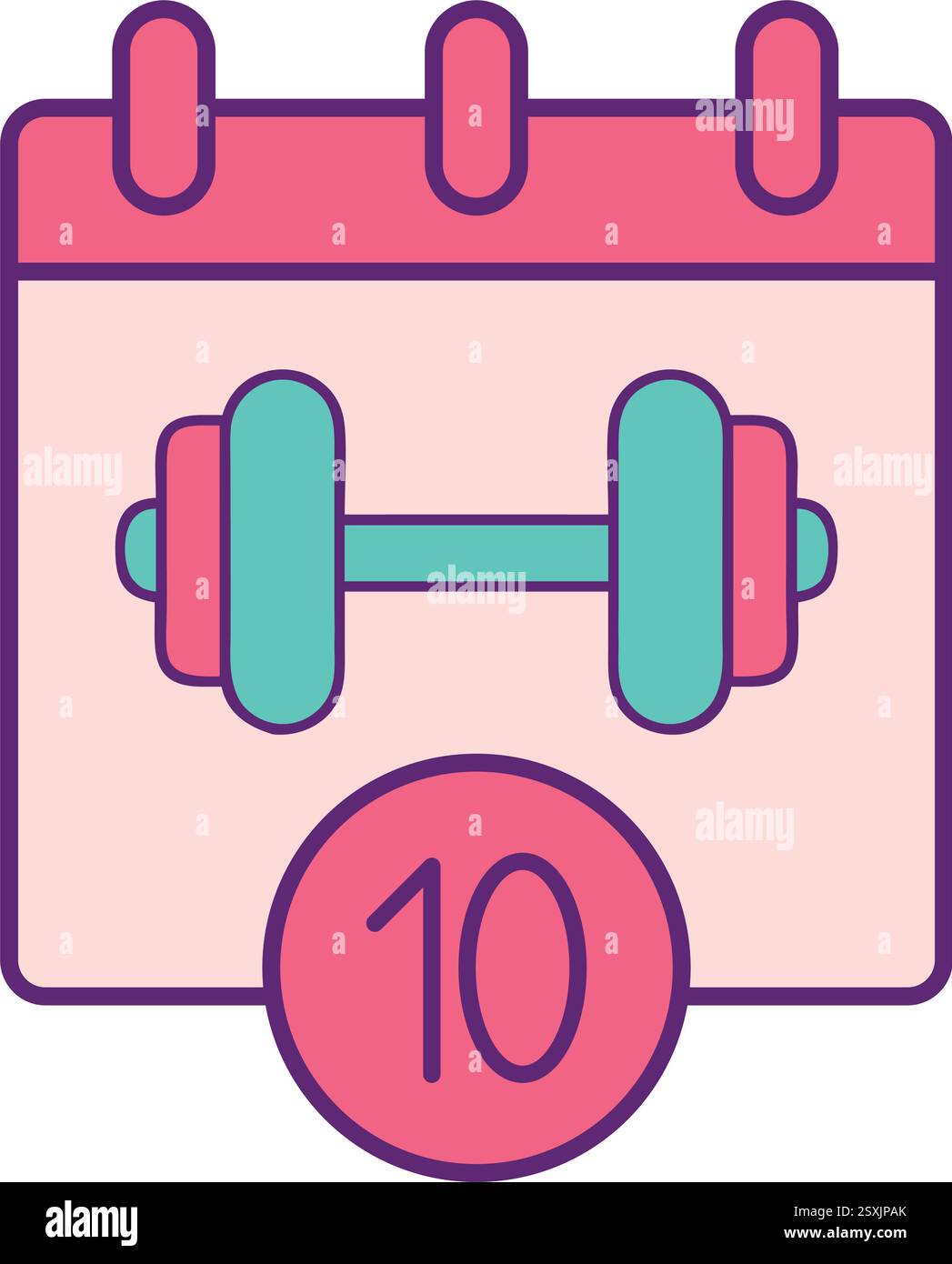 Fitness Challenge Training Calendar Icon Stock Vector Image & Art - Alamy