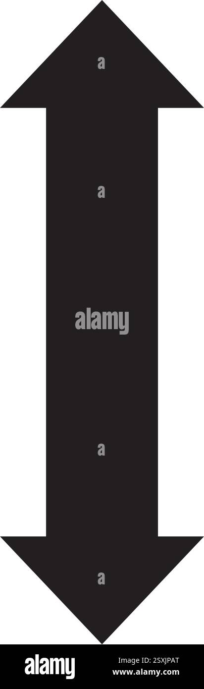 Double Ended Arrow Vertical Icon Stock Vector Image & Art - Alamy