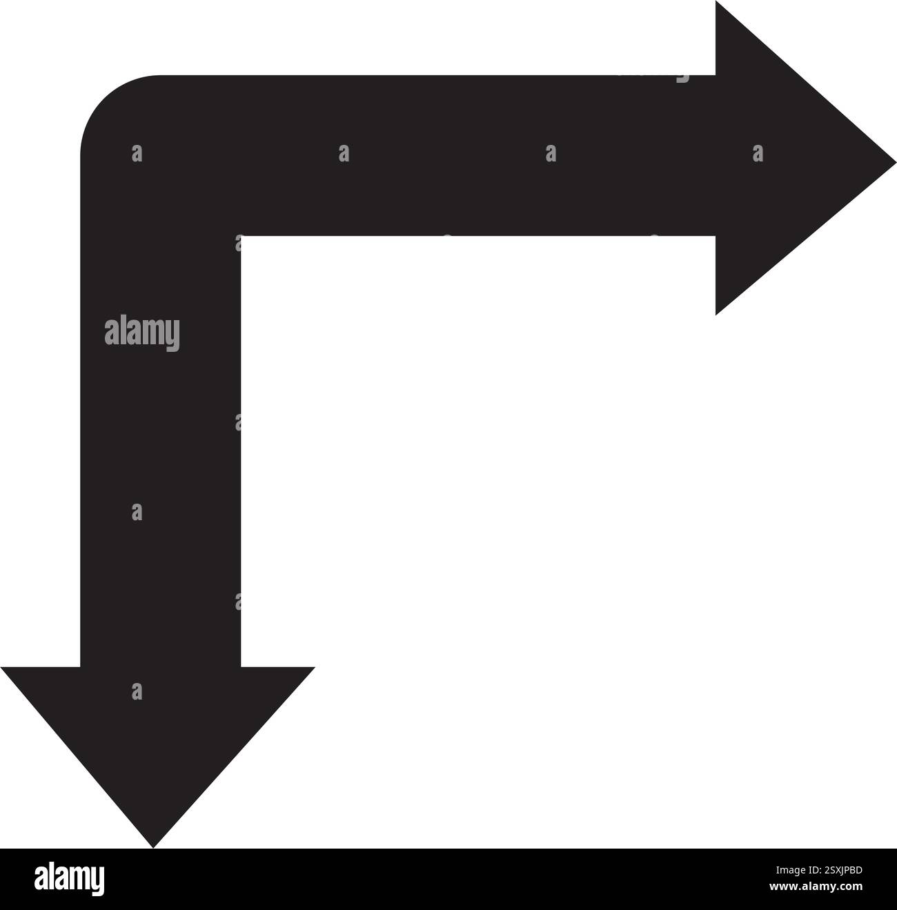 Double Ended Arrow Right Angle Icon Stock Vector Image & Art - Alamy