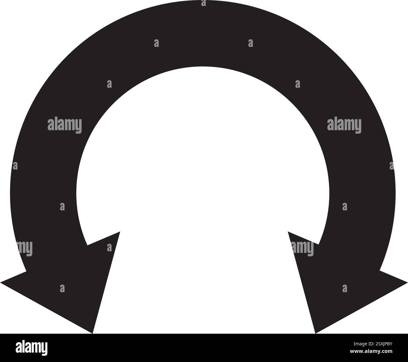 Double Ended Arrow U Turn Icon Stock Vector Image & Art - Alamy