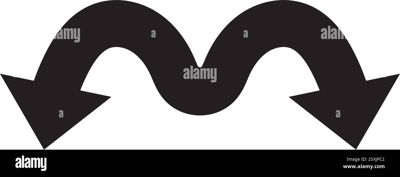 Double Ended Arrow Wave Icon Stock Vector Image & Art - Alamy