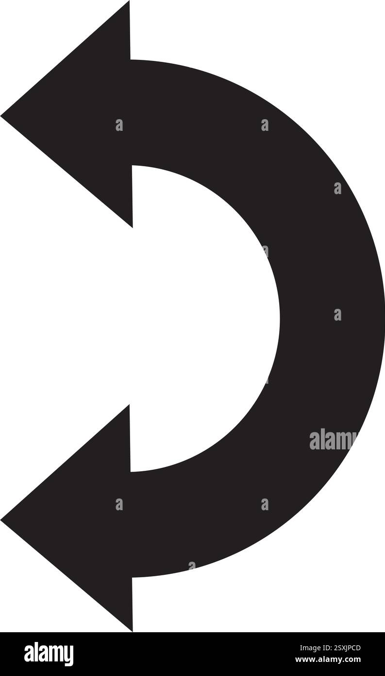 Double Ended Arrow Circular Icon Stock Vector Image & Art - Alamy