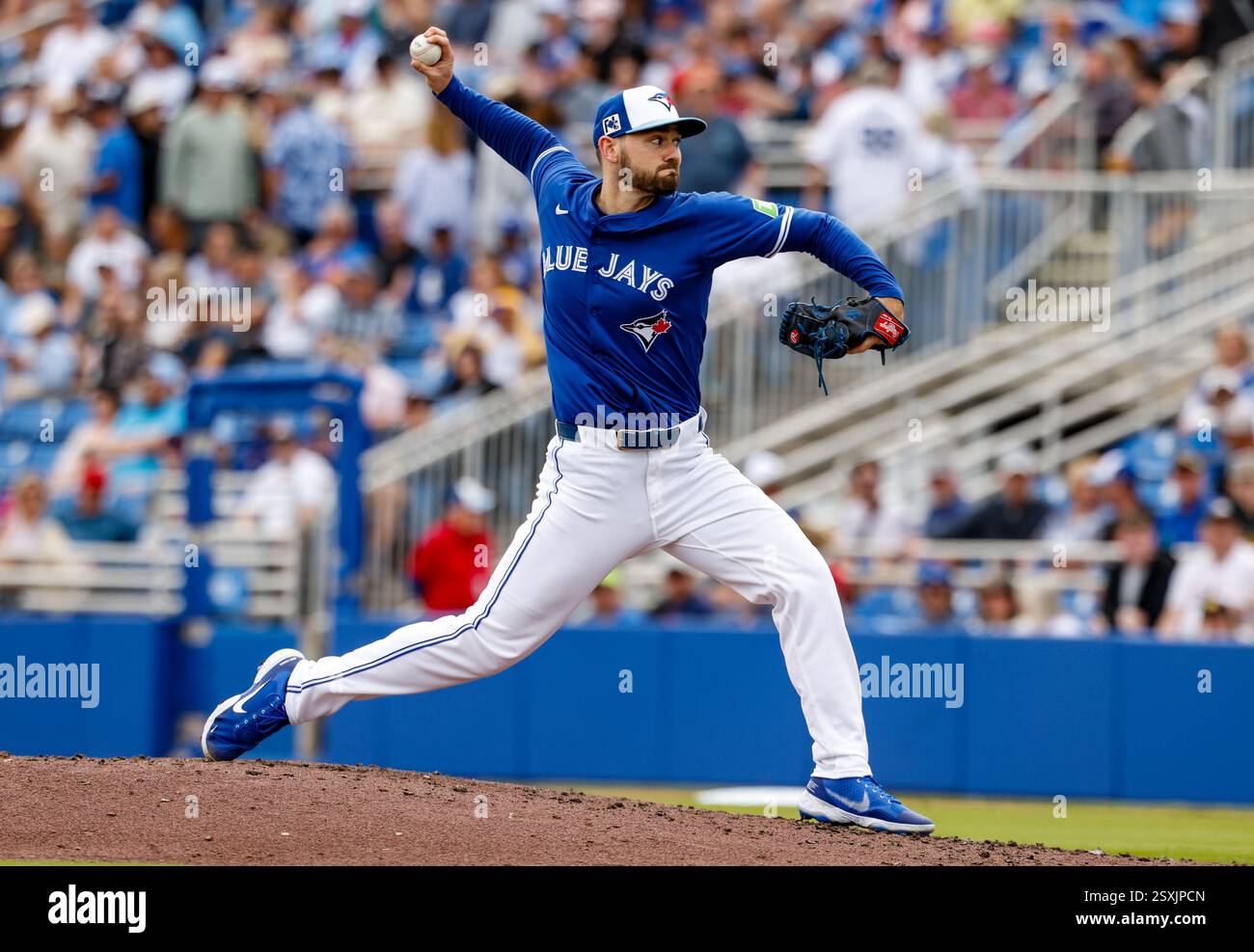 Toronto Blue Jays pitcher Zach Pop takes the mound in the top of the ...