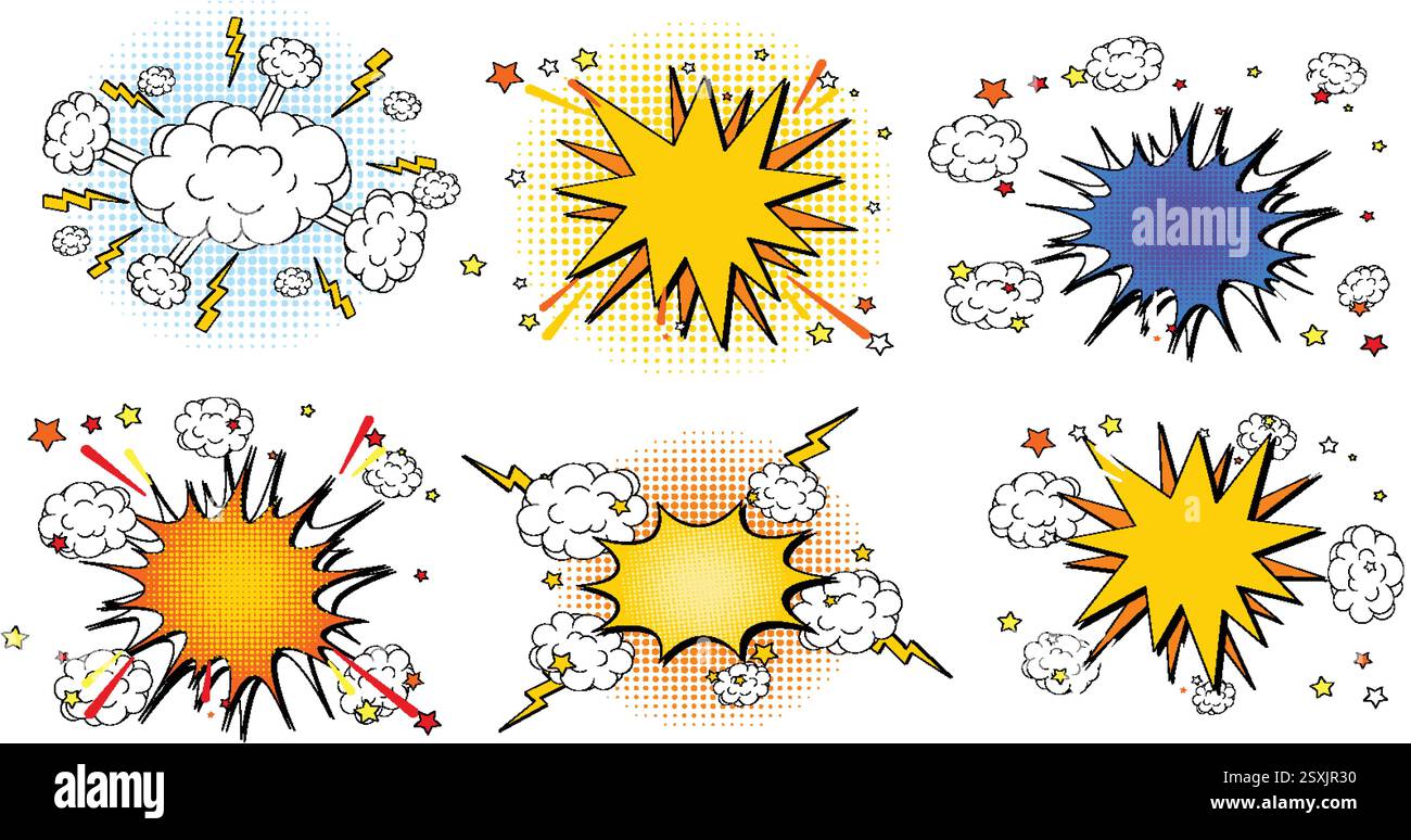 Cinematic comic explosion hi-res stock photography and images - Alamy