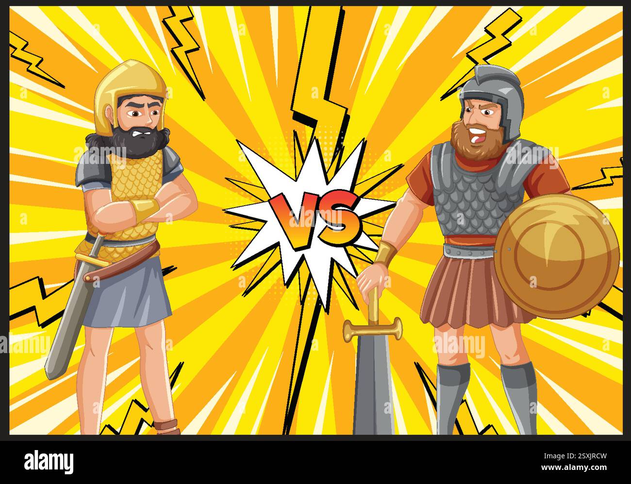 Two armored warriors face off in combat Stock Vector Image & Art - Alamy
