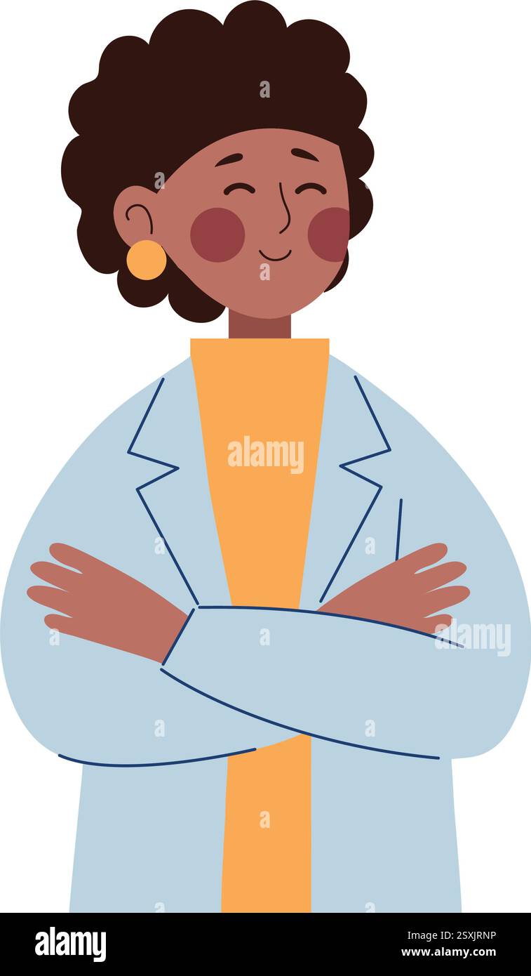 Confident female healthcare expert Stock Vector Images - Alamy
