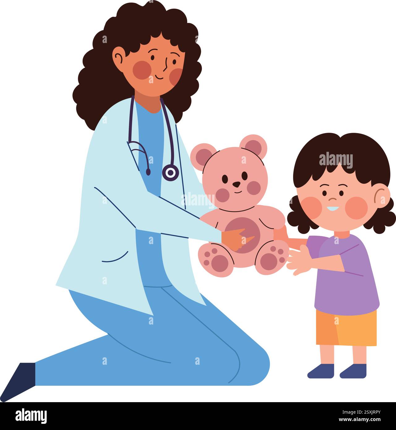 Girl Doctor Pediatrician Icon Stock Vector Image & Art - Alamy