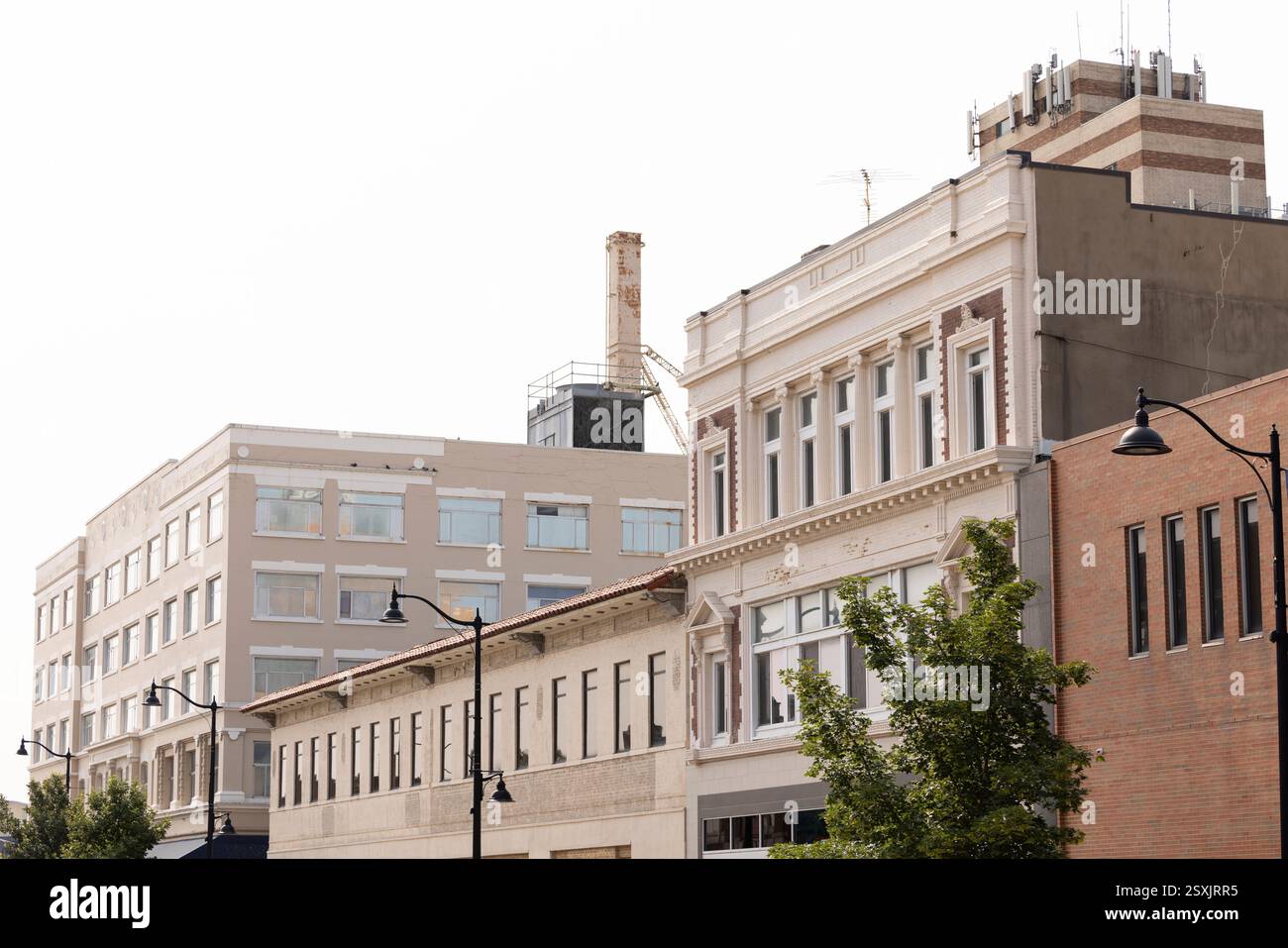 Kansas City, Kansas, USA - June 15, 2023: Historic building facades ...