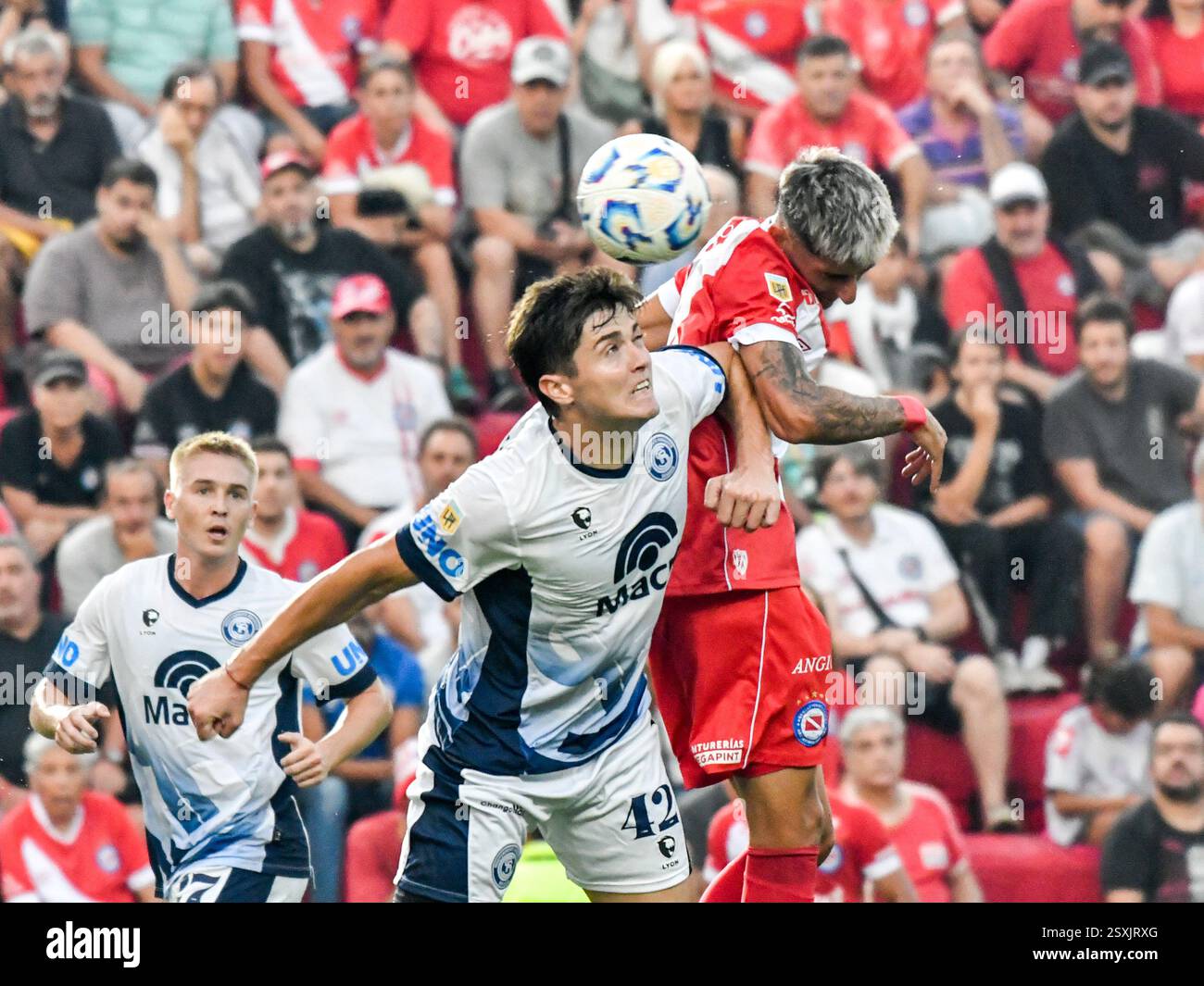 Buenos Aires, Argentina. February 24, 2025. Sheyko Studer (Left) and Alan Lescano (right) fight ...