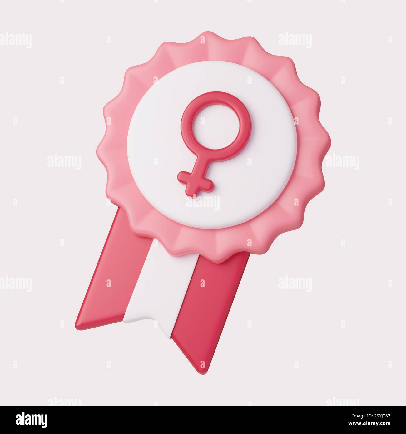 Women's Day Award Ribbon Icon for International Women's Day,3D ...
