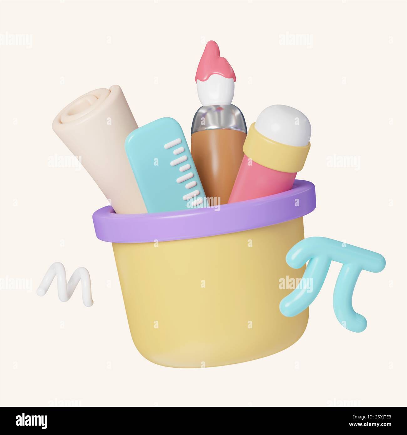 Back to school tools kit for Education 3d icons, Back to school ,3d ...