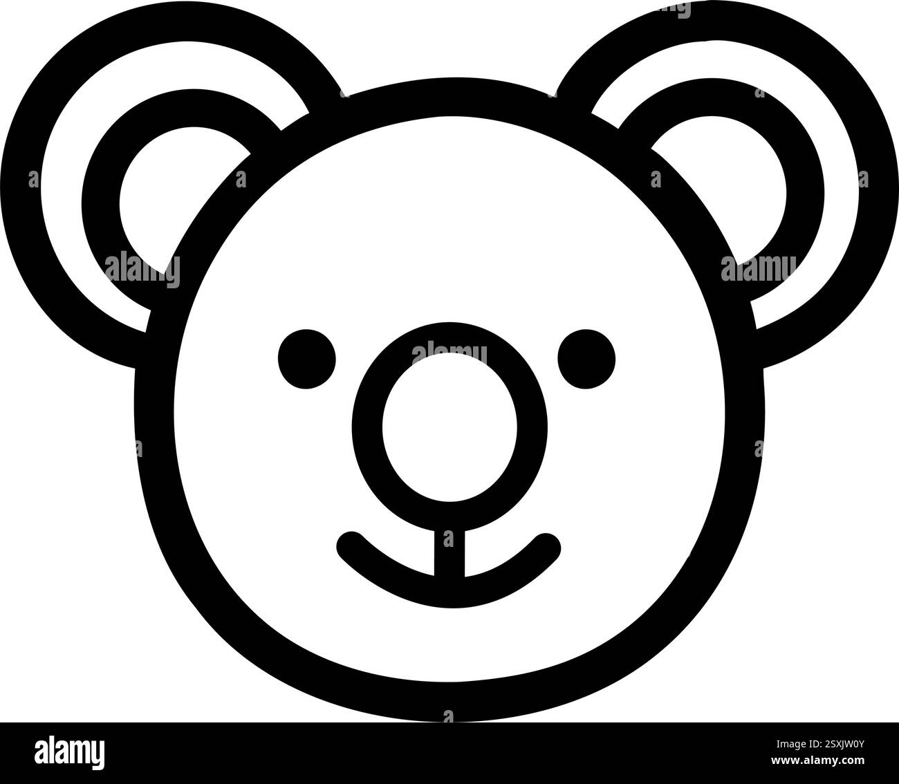 Koala face outline Stock Vector Images - Alamy