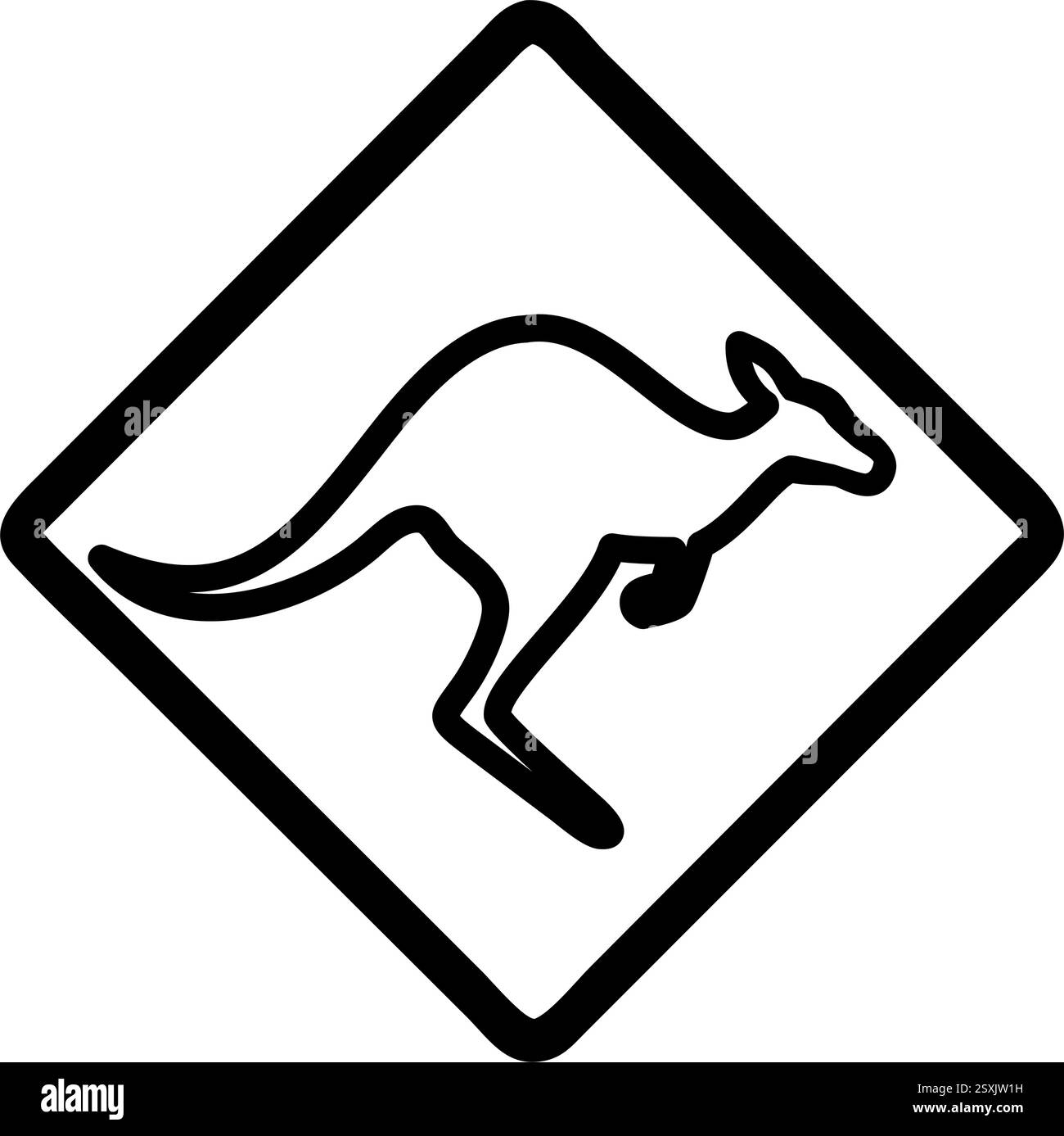 Kangaroo sign outback Stock Vector Images - Alamy