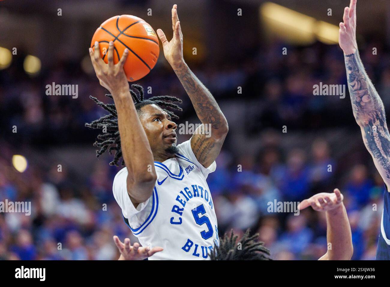 February 23, 2025 Omaha, NE. U.S. - Creighton Bluejays guard Jamiya ...