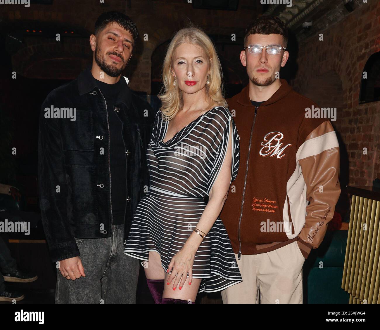 (L-R) Marcello Spooks, Krisztina Kalman and Alfie Brivio Coe attend the ...
