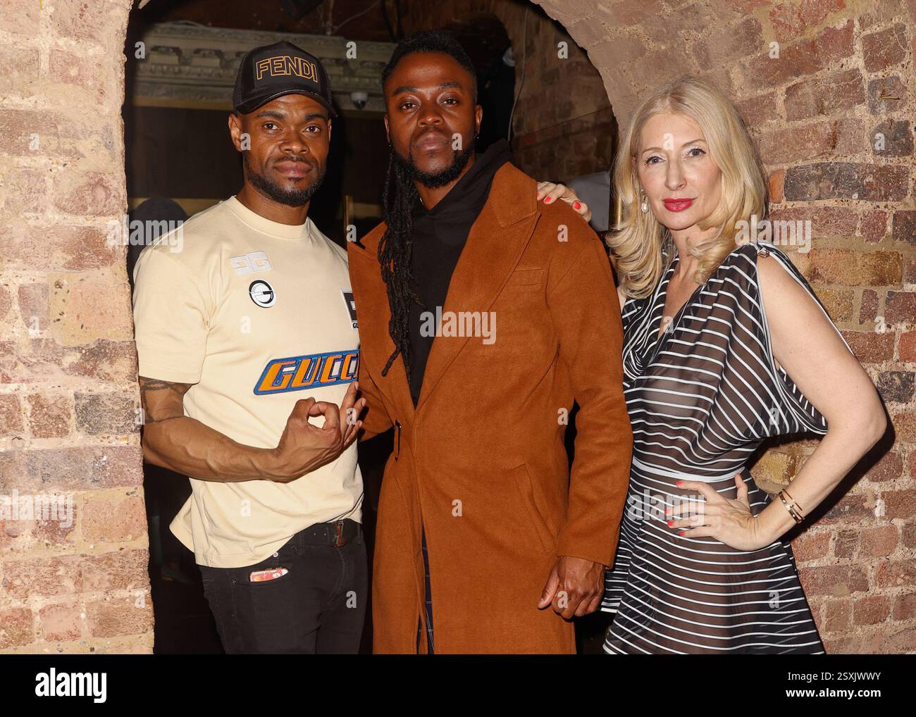 London, UK. 20th Feb, 2025. (L-R) Beluga Ice, Kasali Casal and ...