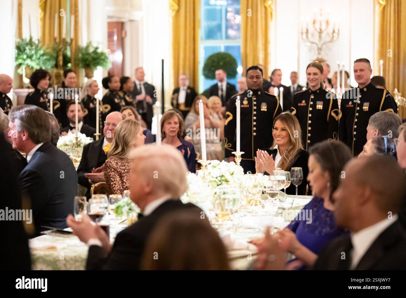 The United States Army Chorus and Strings performs for President Donald ...