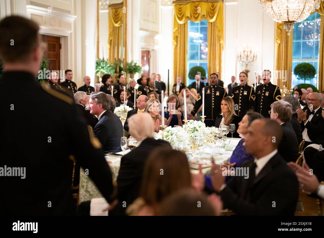 The United States Army Chorus and Strings performs for President Donald ...