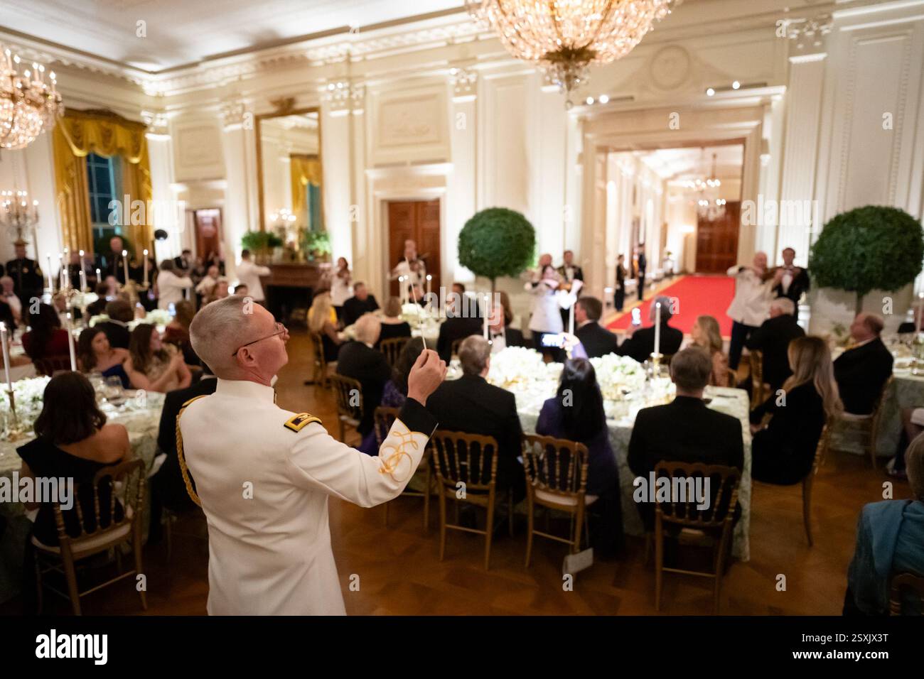 The United States Army Chorus and Strings performs for President Donald ...