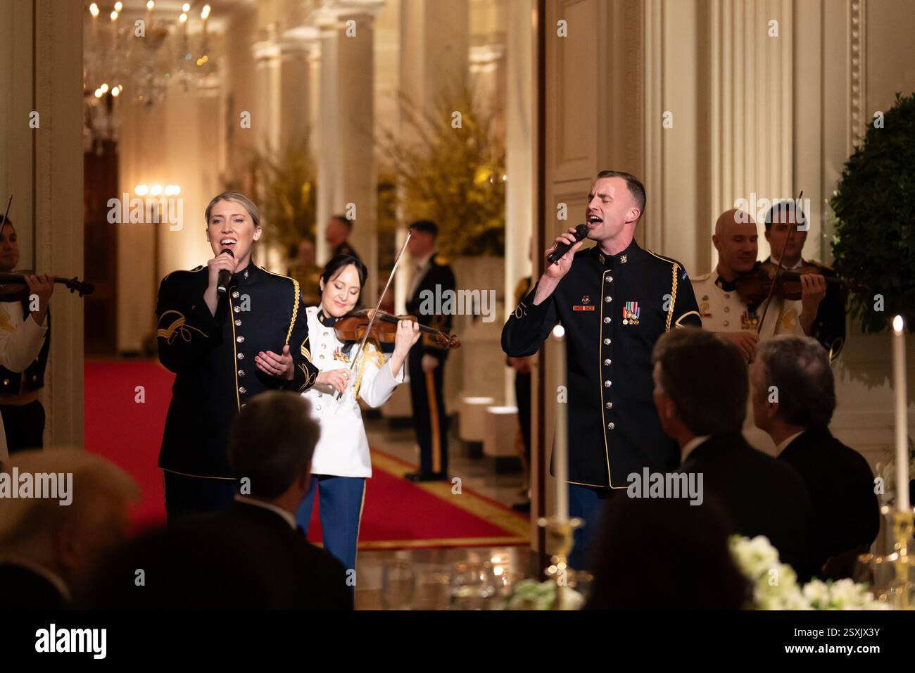 The United States Army Chorus and Strings performs for President Donald ...