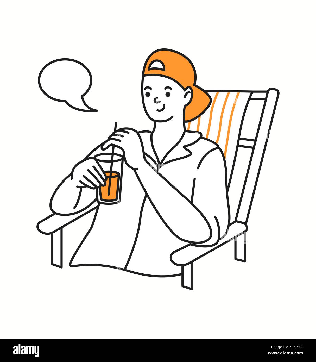 Cheerful young man feeling Stock Vector Images - Alamy