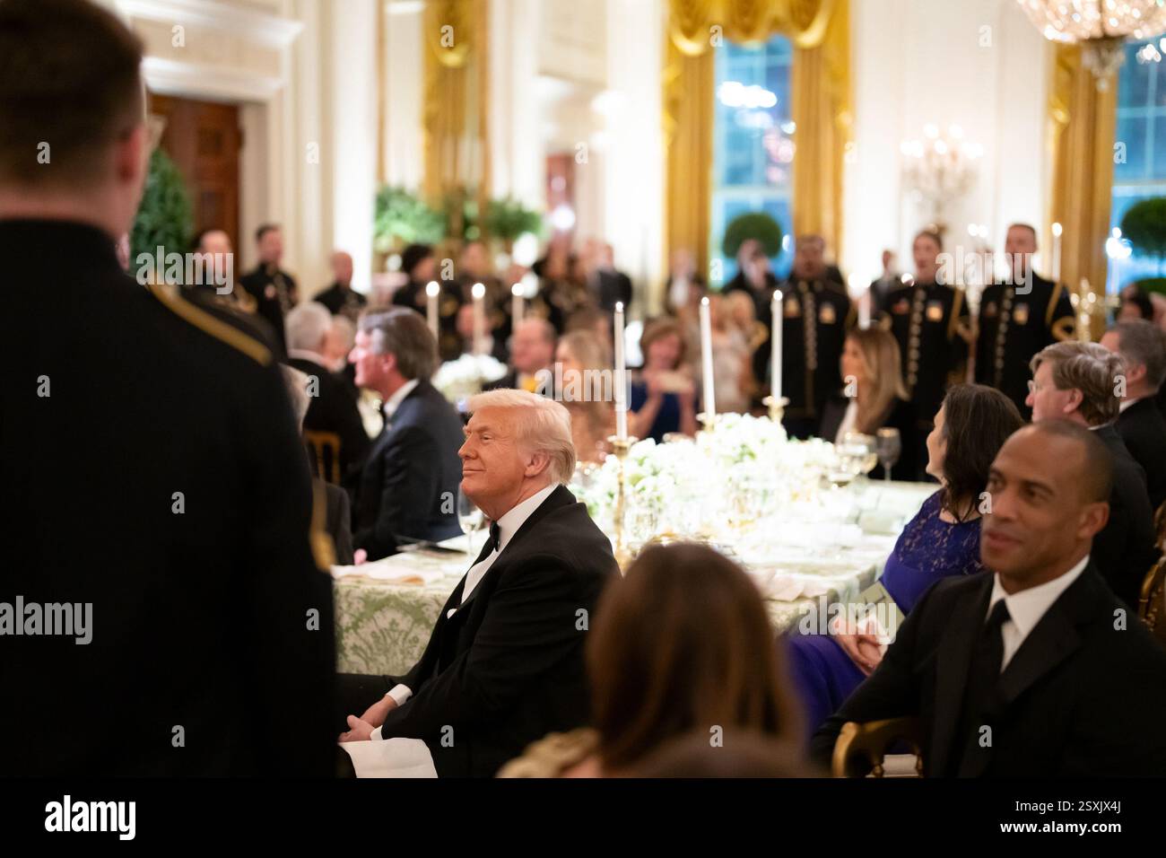 The United States Army Chorus and Strings performs for President Donald ...