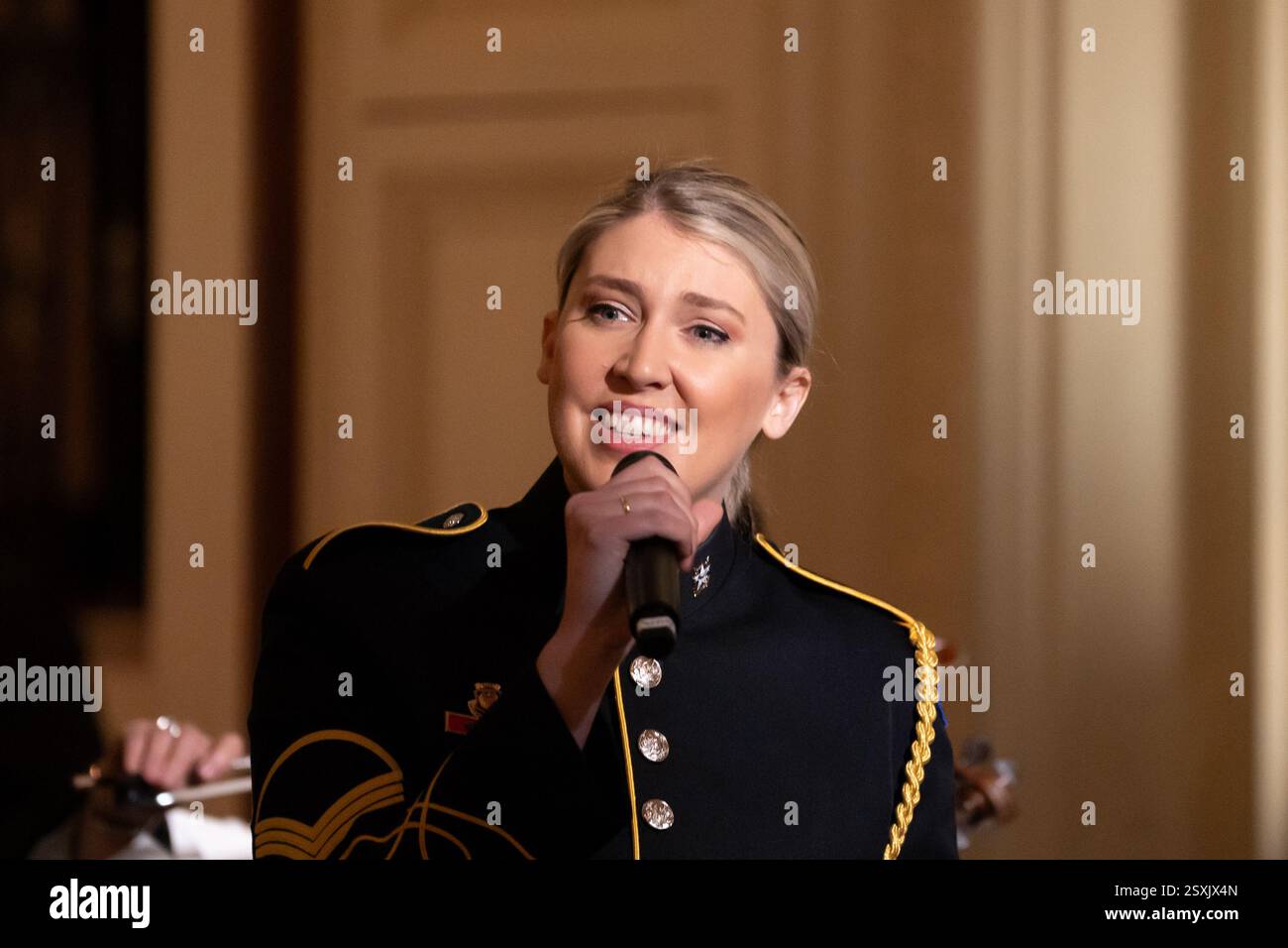 The United States Army Chorus and Strings performs for President Donald ...