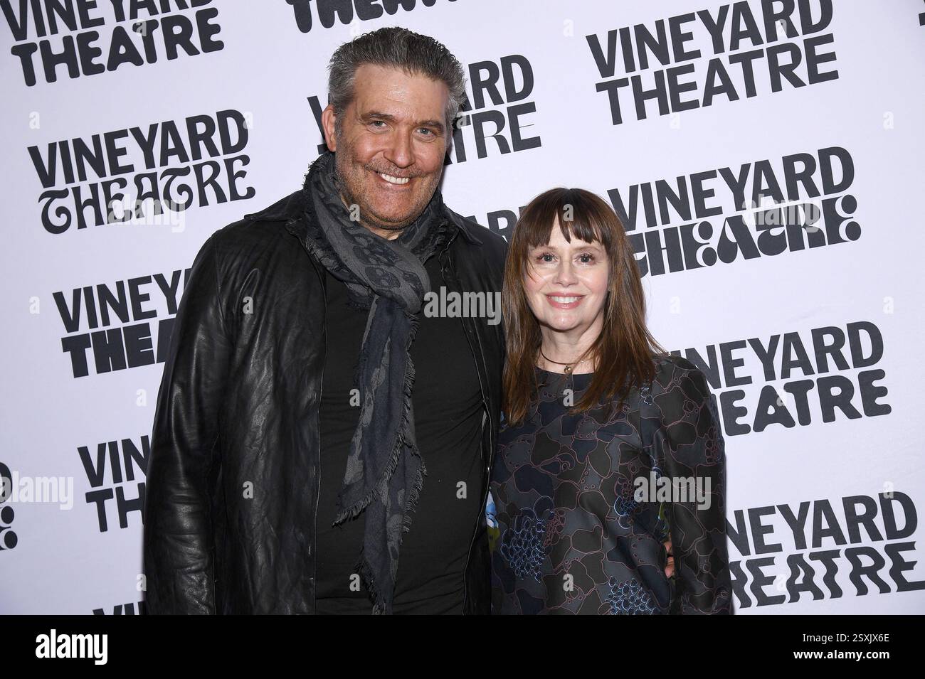 New York, USA. 24th Feb, 2025. (L-R) Craig Bierko and Sally Murphy ...