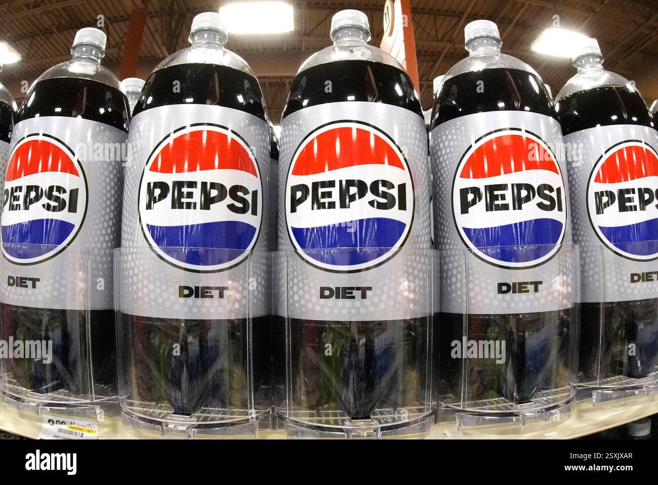 This is a shelf of Diet Pepsi 2 liter bottles at a market in Homestead ...
