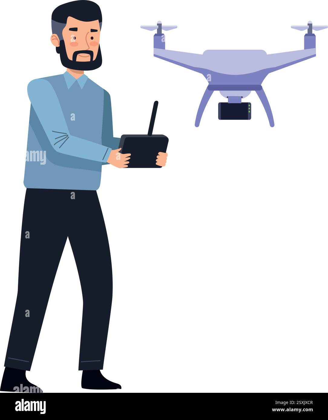 Drone pilot conducting inspection icon Stock Vector Image & Art - Alamy