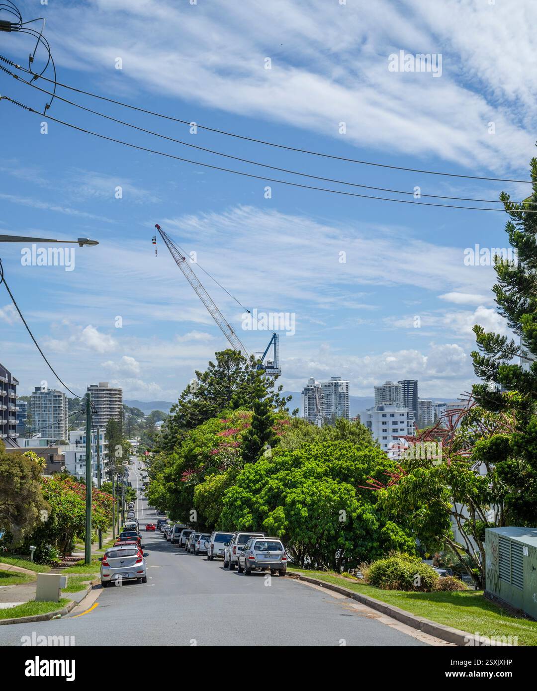 View from Point Danger looking down Boundary St towards Coolangatta and ...