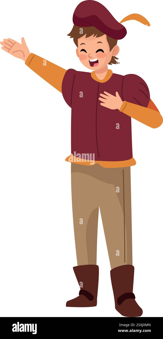 Spoken poetry performer expressing emotions icon Stock Vector Image ...