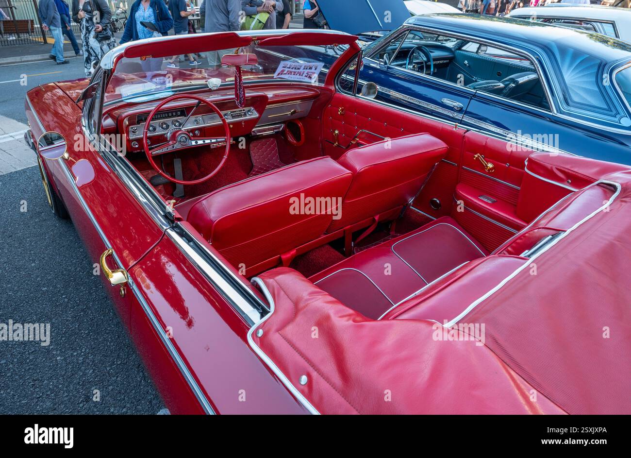 Red Chevrolet Impala convertible at the Cooly Rocks On festival at ...