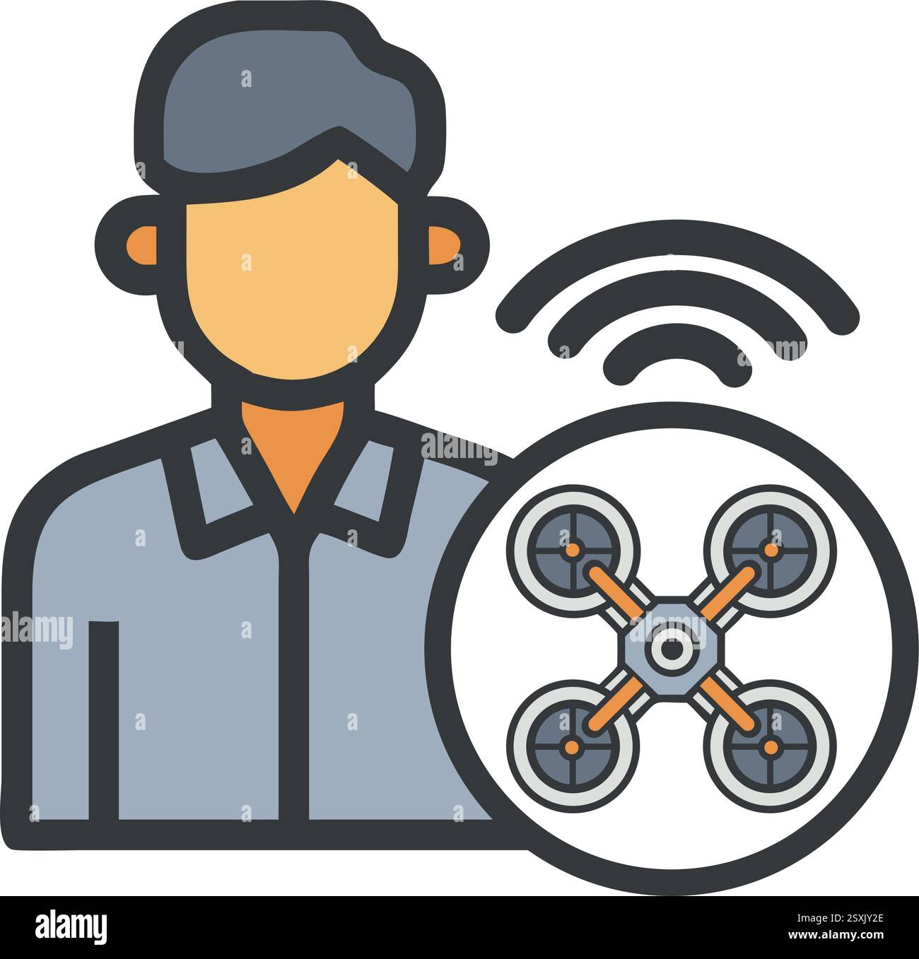 Drone remote control grey Stock Vector Images - Alamy