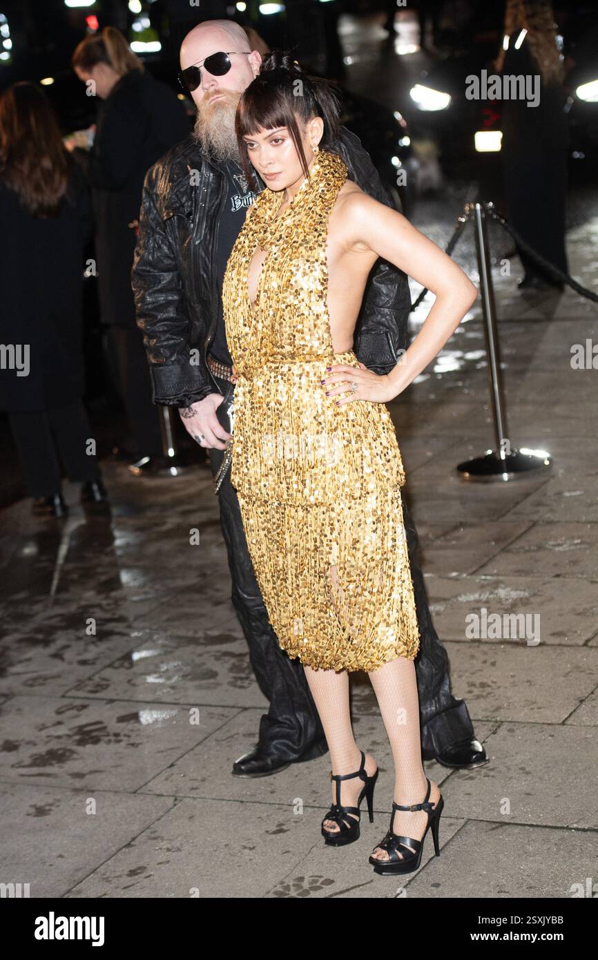 London, UK. 24 Feb, 2025. Pictured: Aaron Chandler and Joanna Javier ...