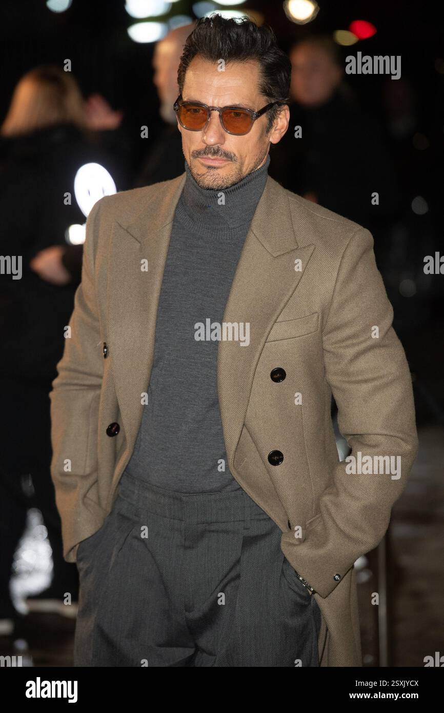 London, UK. 24 Feb, 2025. Pictured: David Gandy attends Burberry's AW25 ...