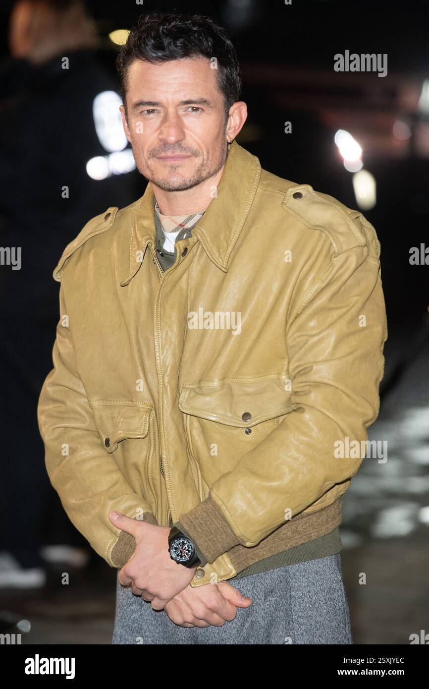 London, UK. 24 Feb, 2025. Pictured: Orlando Bloom attends Burberry's ...