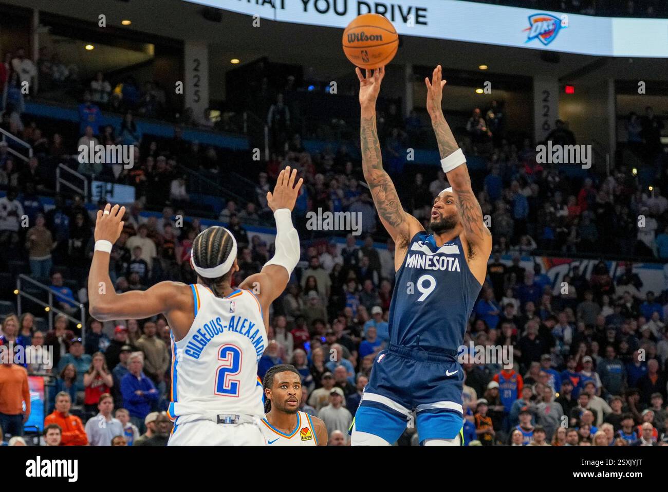 Minnesota Timberwolves Guard Nickeil Alexander Walker 9 Shoots Over