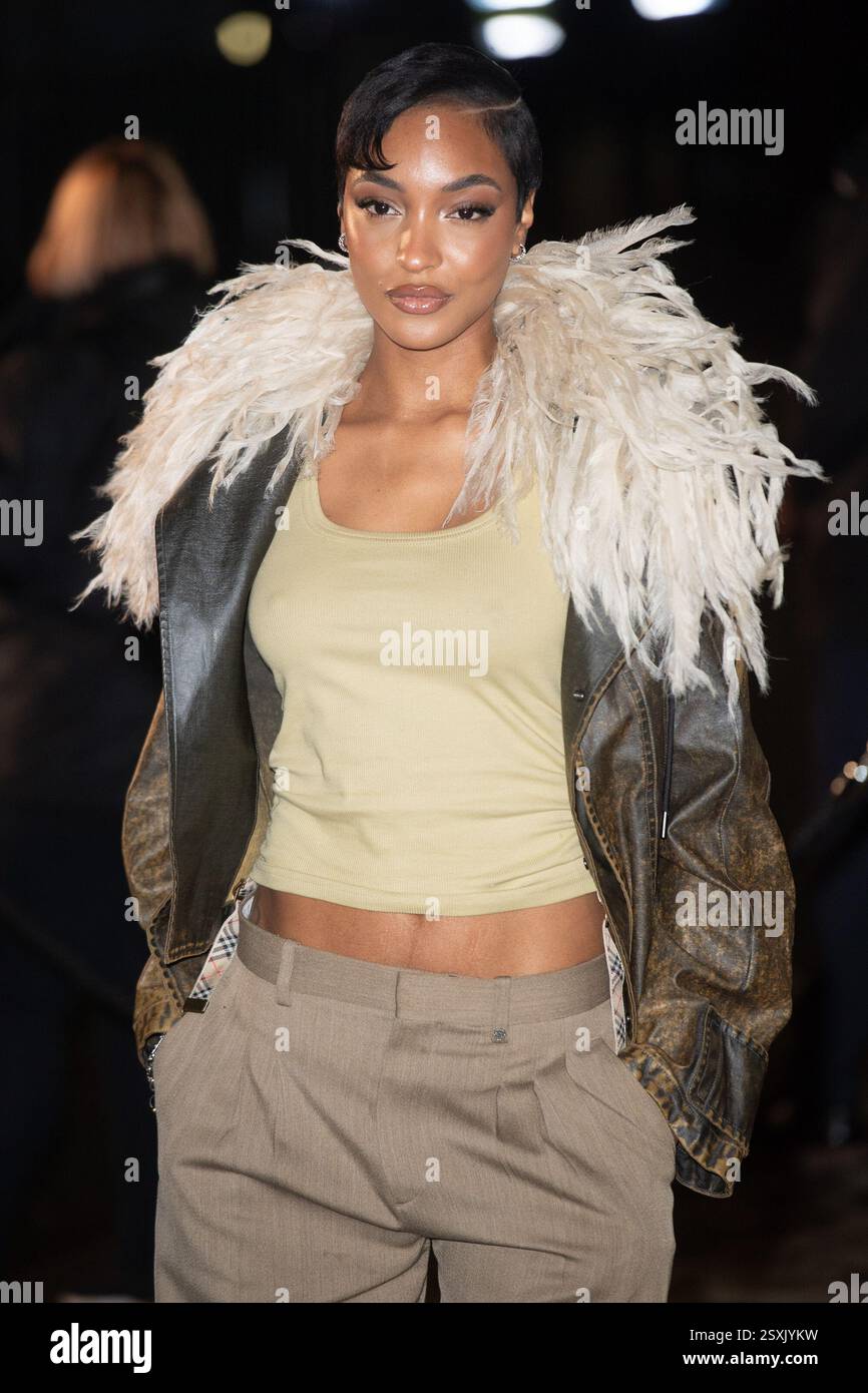 London, UK. 24 Feb, 2025. Pictured: Jourdan Dunn attends Burberry's ...