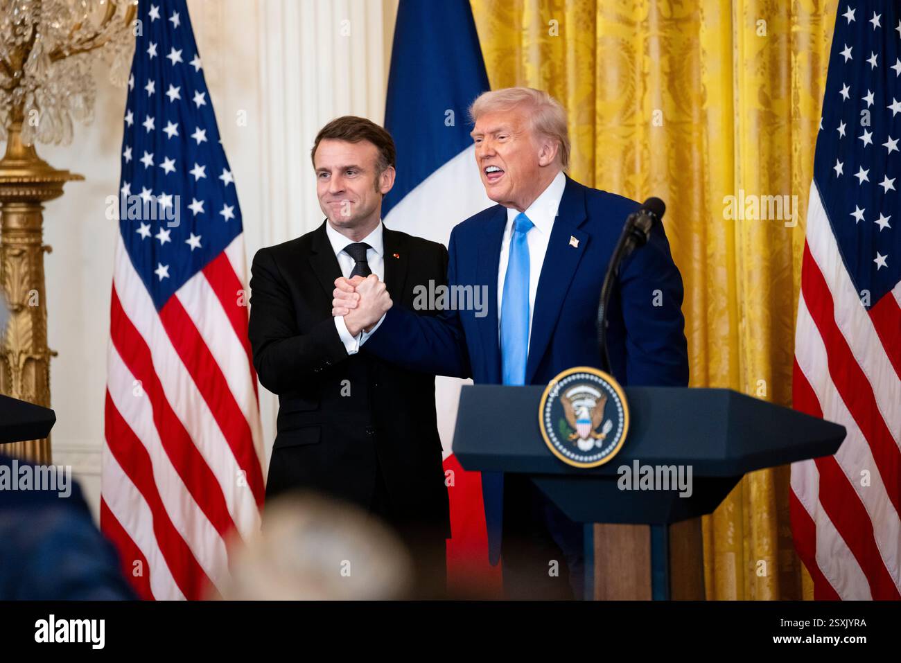 Macron trump 2025 hi-res stock photography and images - Alamy