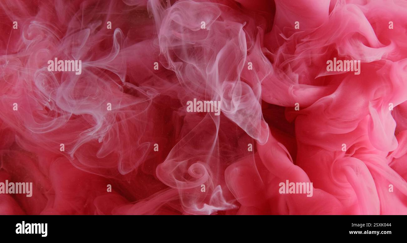 Ink smoke. Paint water drop. Defocused pink color vapor texture cloud ...
