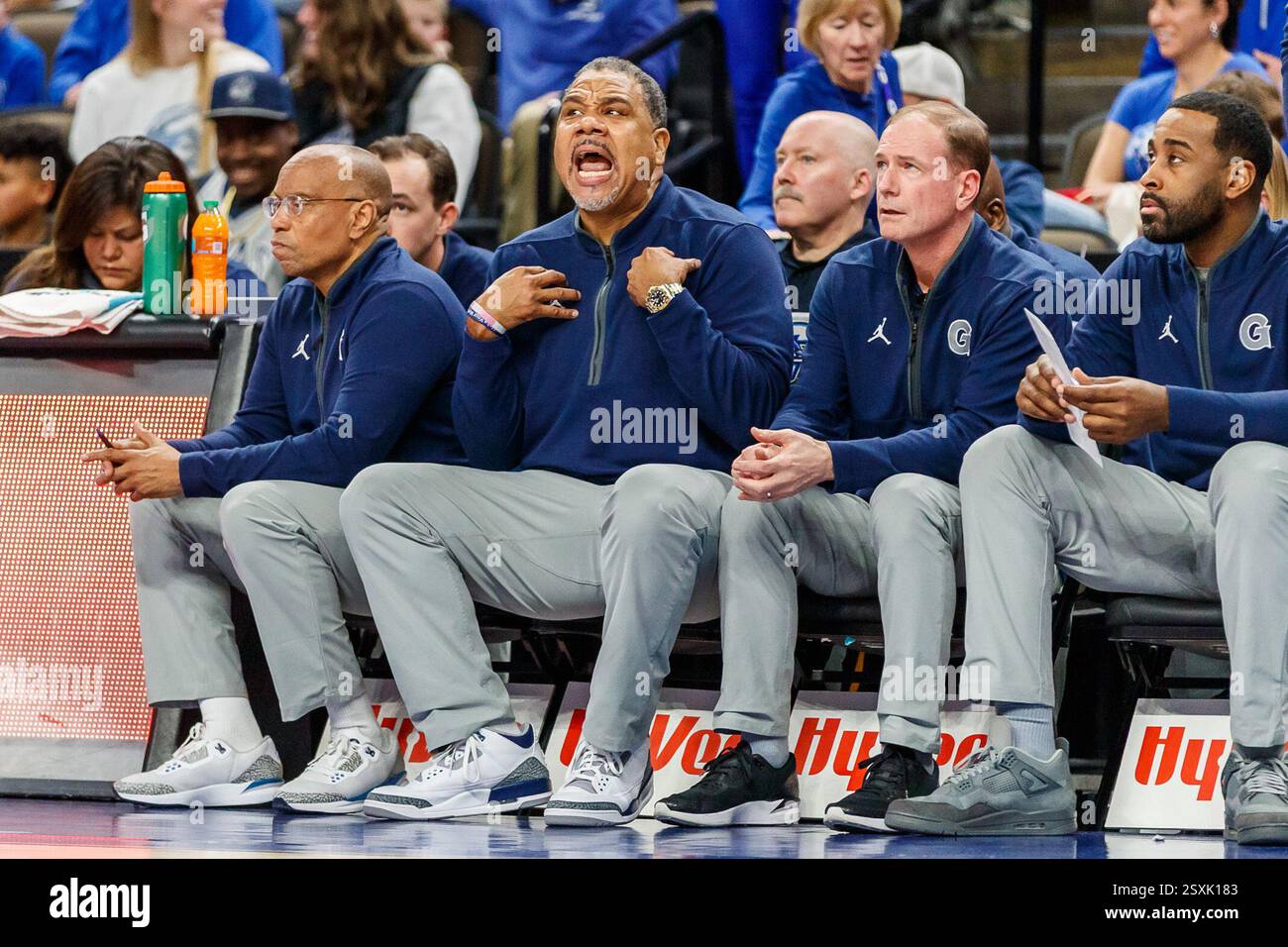 February 23, 2025 Omaha, NE. U.S. - Georgetown Hoyas head coach Ed ...