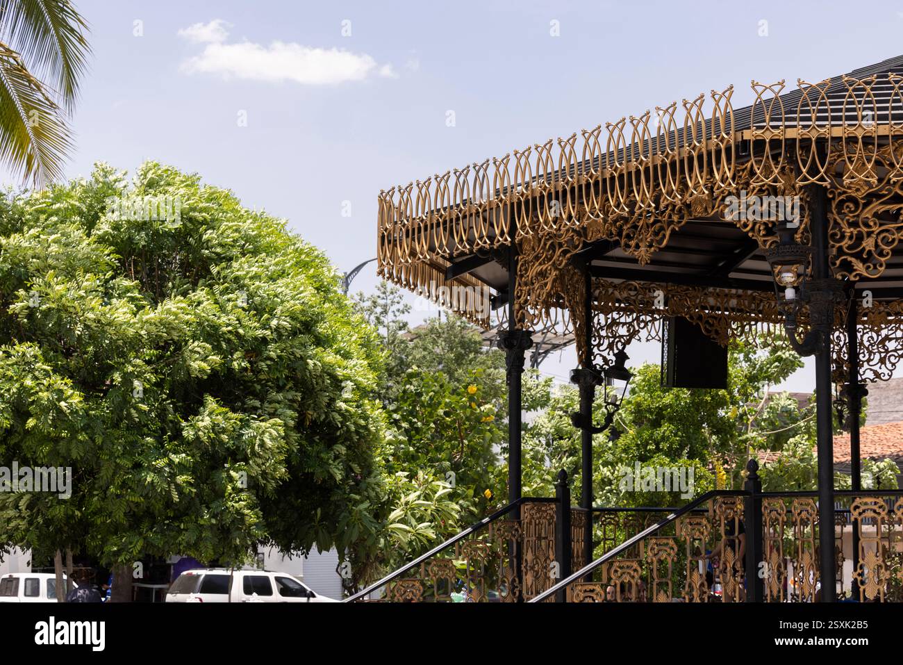 The iconic black and gold kiosk stands in the central plaza of Tala ...