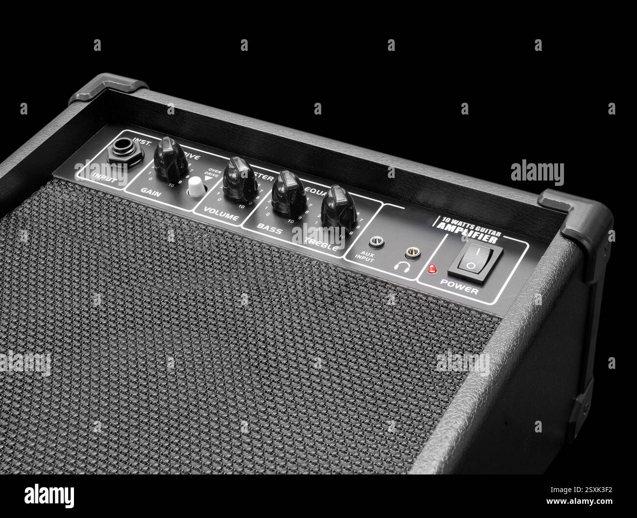 guitar amplifier on black background, with EQ for bass electric guitar ...