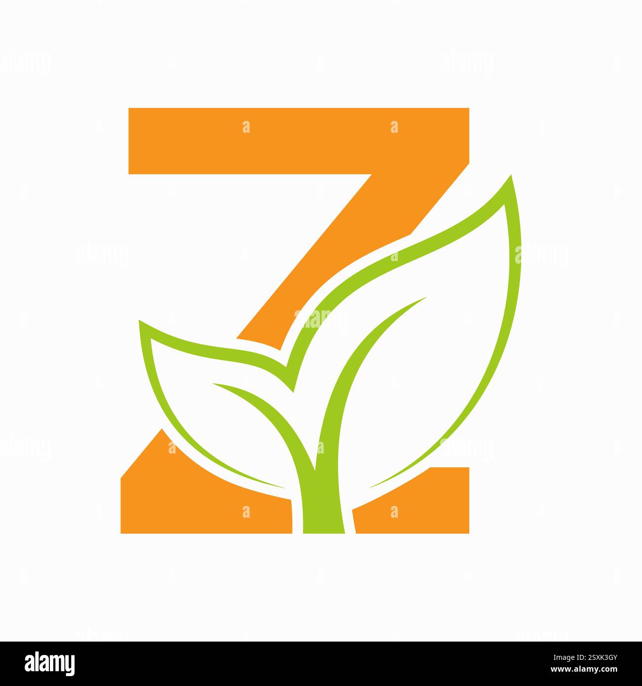 Initial Letter Z Leaf Logo Concept For Eco Friendly and Organic Symbol ...