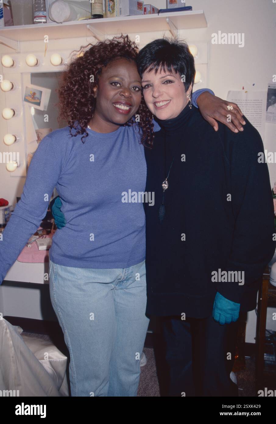 Liza Minnelli visit Lillias White backstage after a performance of ...